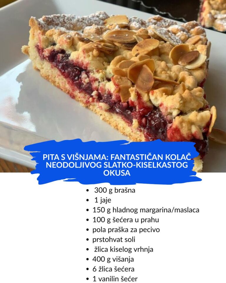 Pita s višnjama – fantastičan kolač neodoljivog slatko-kiselkastog ...